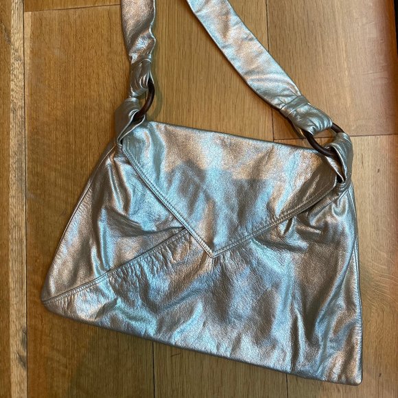 Ananas | Bags | Ananas Gold Metallic Envelope Style Crossbody Bag ...